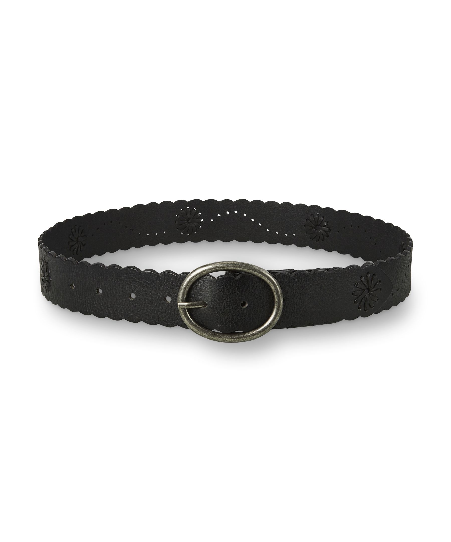 Silver Women's Woven Scallop Edge Belt | Mark's