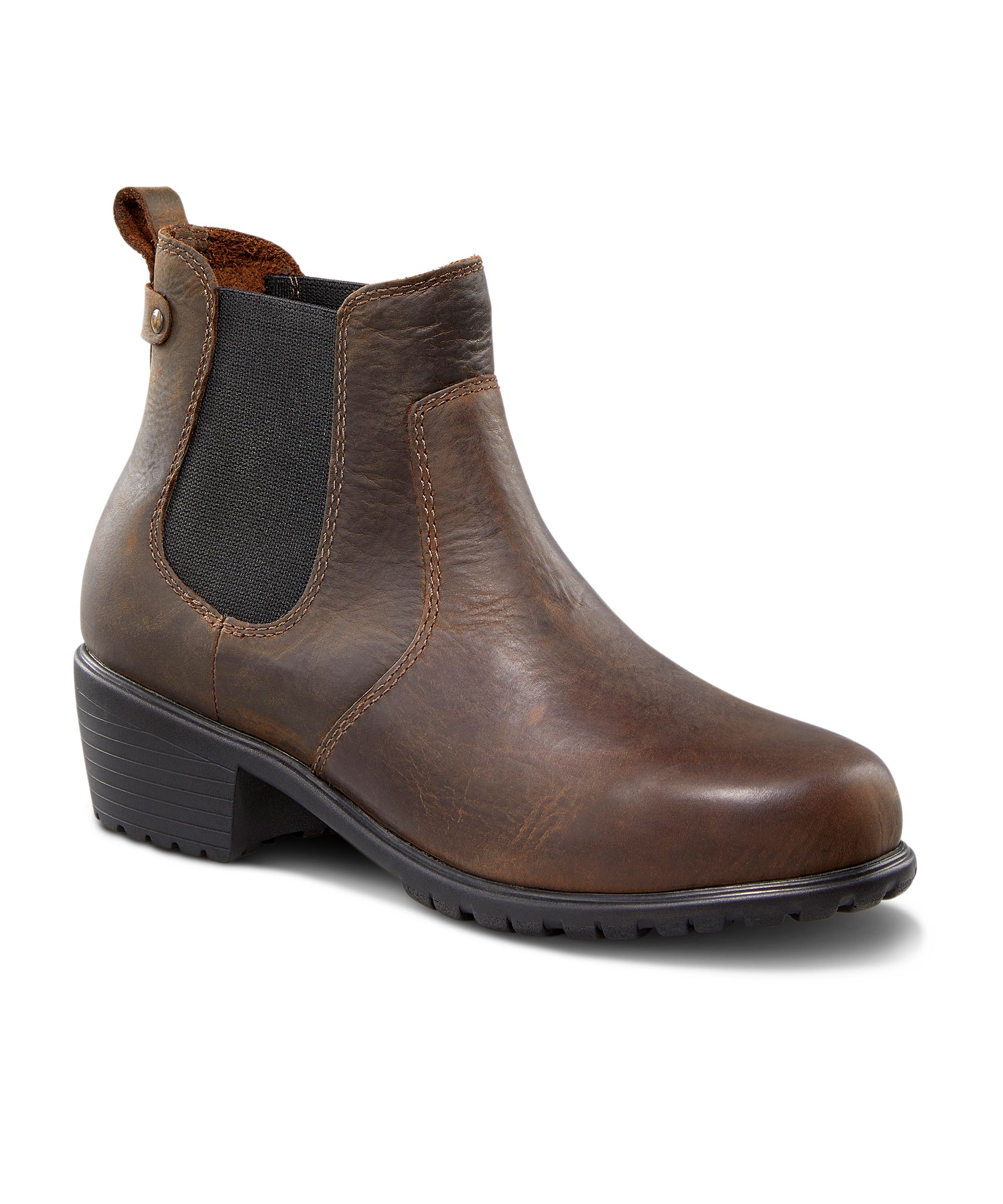 Bottes Chelsea à talon en cuir Quad Comfort pour femmes, Ainsley ...