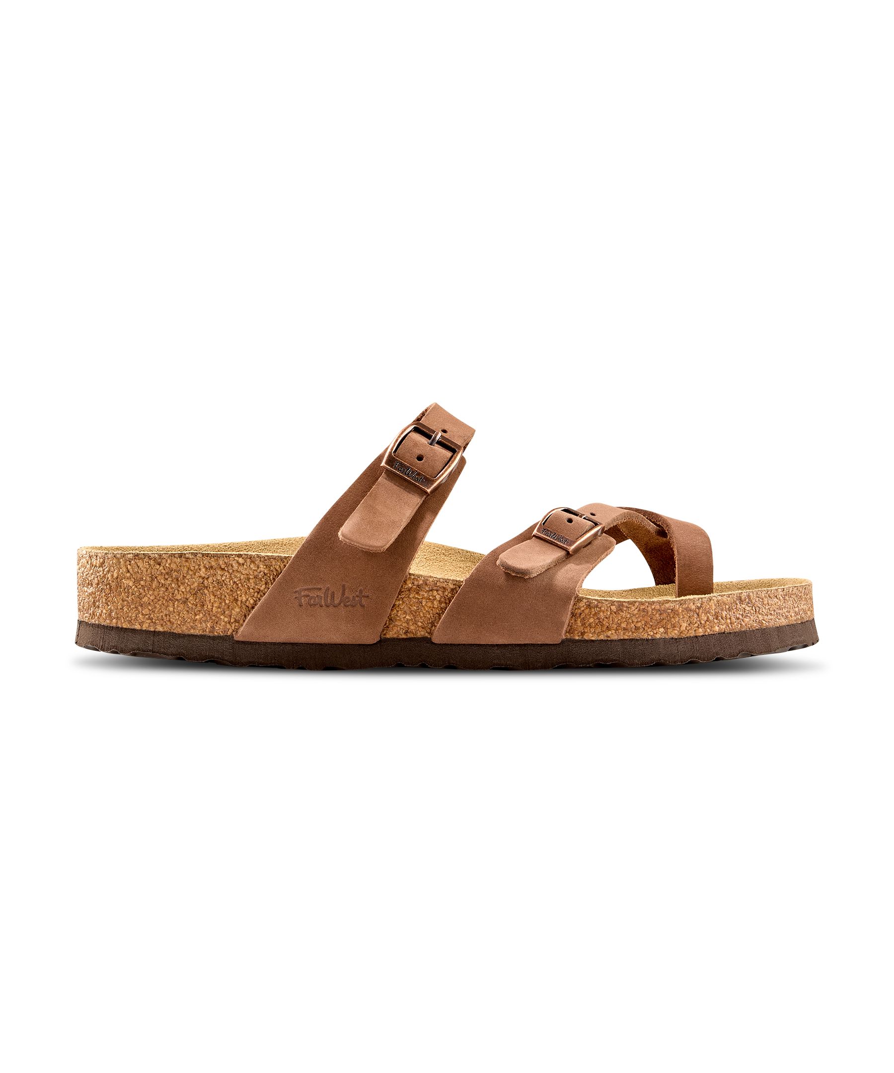FarWest Women's Kelowna Leather Toe Loop Cork Sandals | Mark's