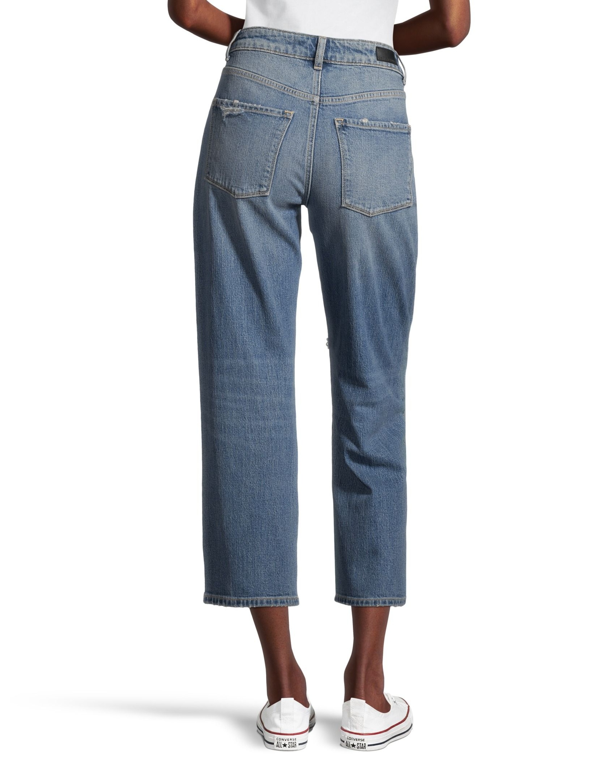 Denver Hayes Women's Relaxed Fit High Rise Straight Cropped Jeans ...