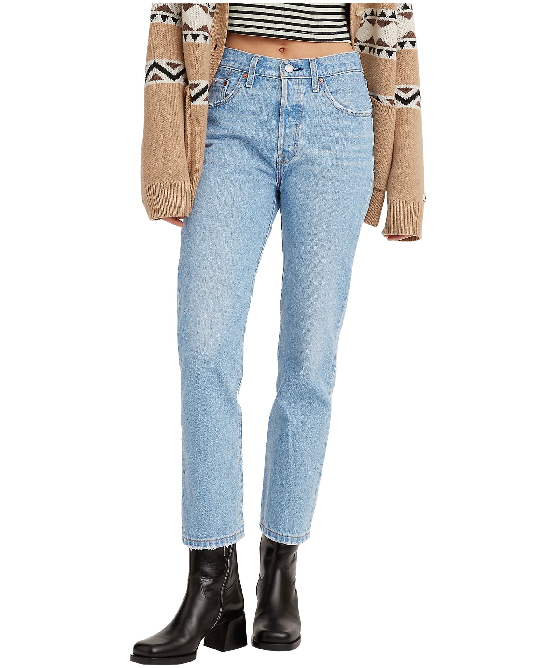 Levi's Women's 501 High Rise Slim Leg Cropped Jeans - Light Indigo | Mark's