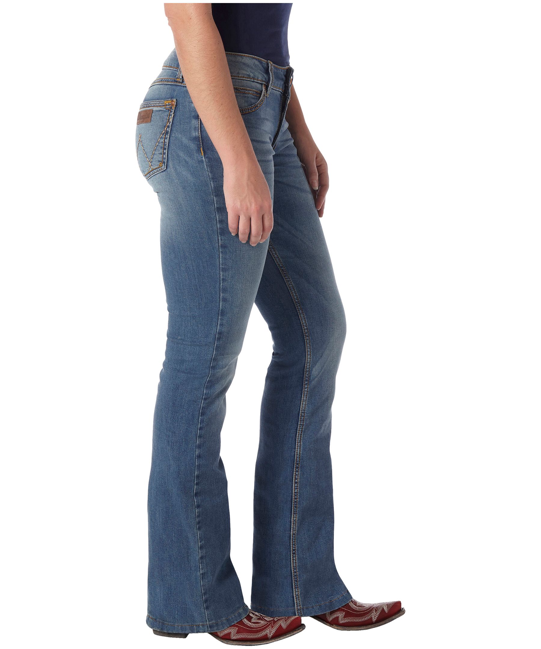 Wrangler Women's Retro Mae Mid Rise Bootcut Jeans - Medium Indigo | Marks