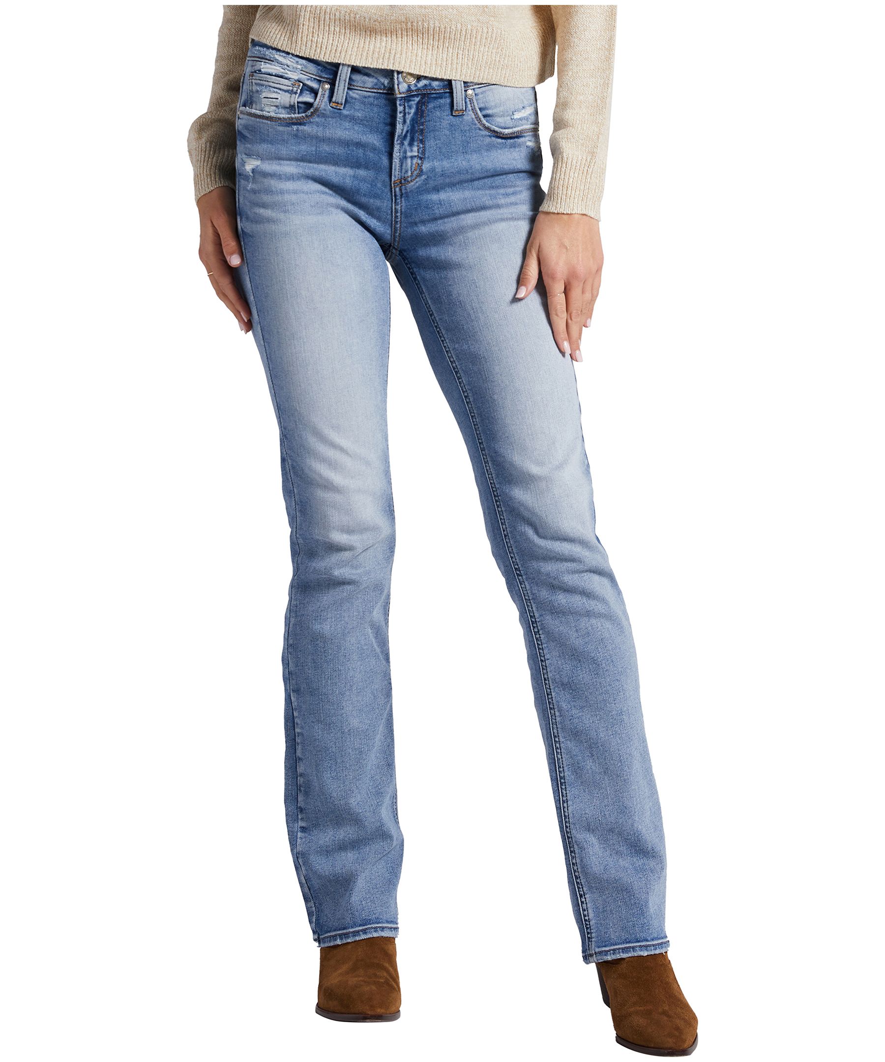 Silver Women's Elyse Mid Rise Slim Bootcut Jeans | Marks