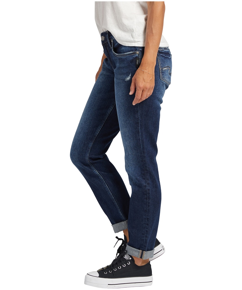 Silver Women's Boyfriend Curvy Fit Mid Rise Jeans | Marks