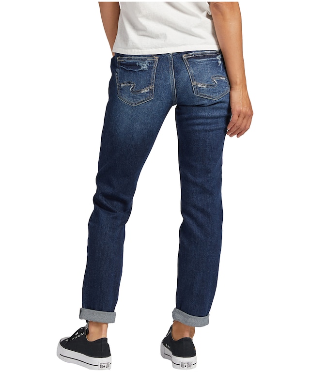 Silver Women's Boyfriend Curvy Fit Mid Rise Jeans | Marks