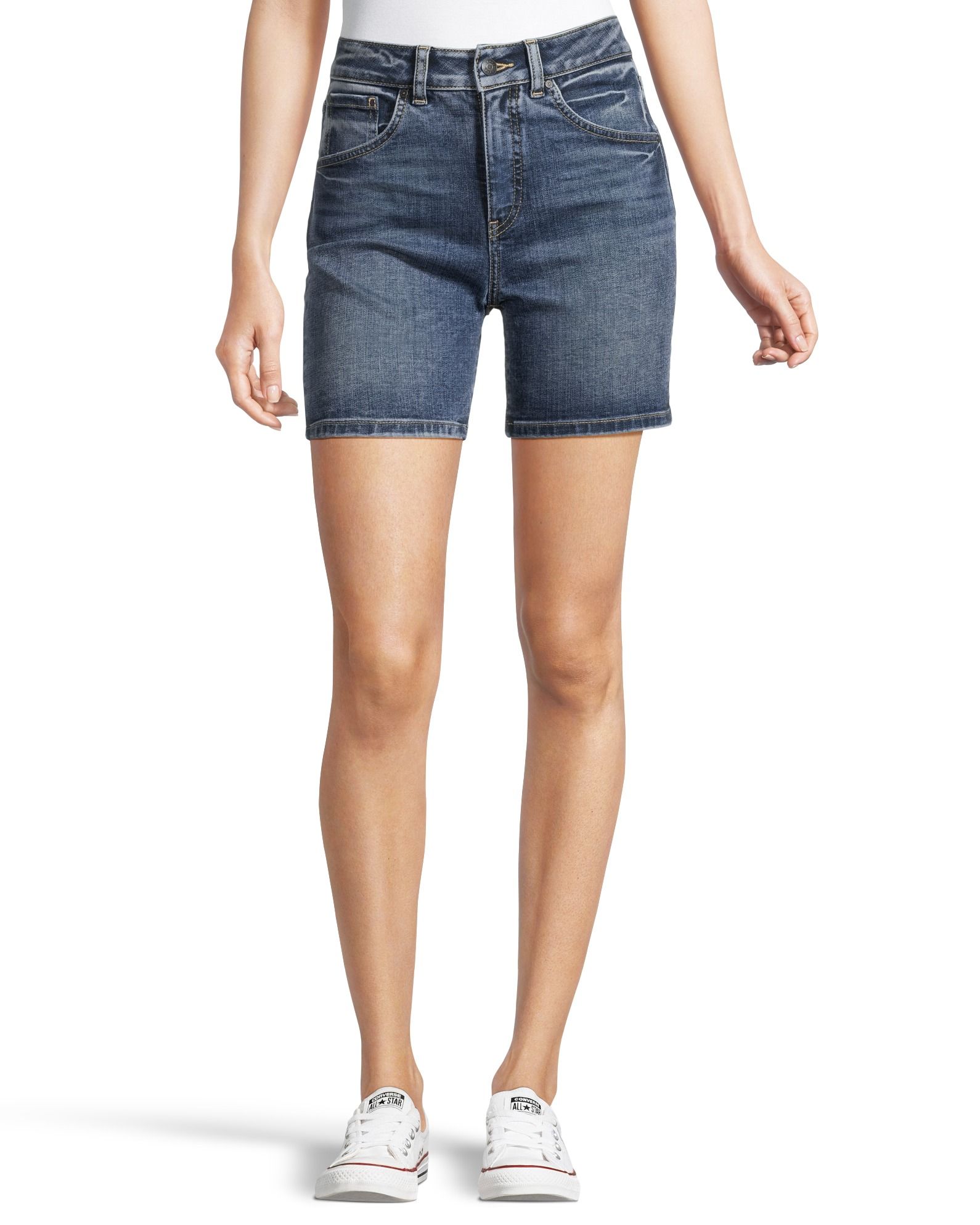 Denver Hayes Women's High Rise Mid Length Jeans Shorts | Mark's