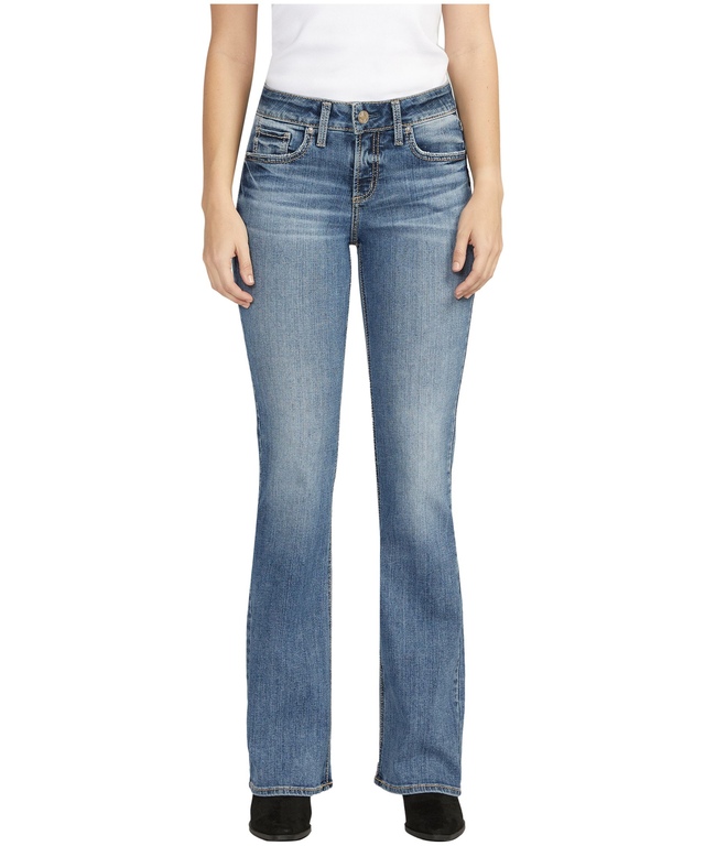 Silver Womens Suki Mid Rise Curvy Fit Bootcut Jeans Marks
