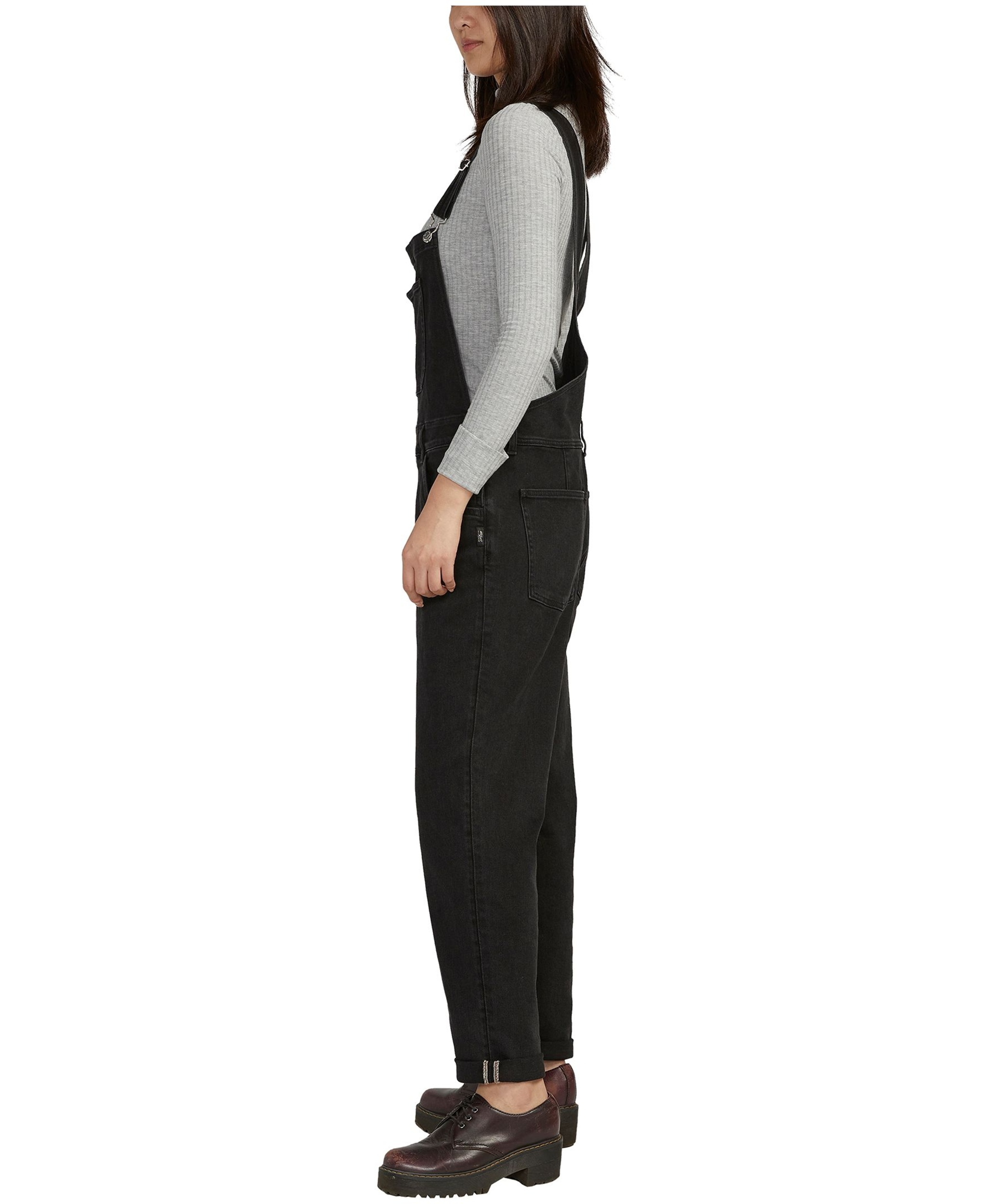 Silver Women's Baggy Fit Straight Leg Denim Overalls | Mark's