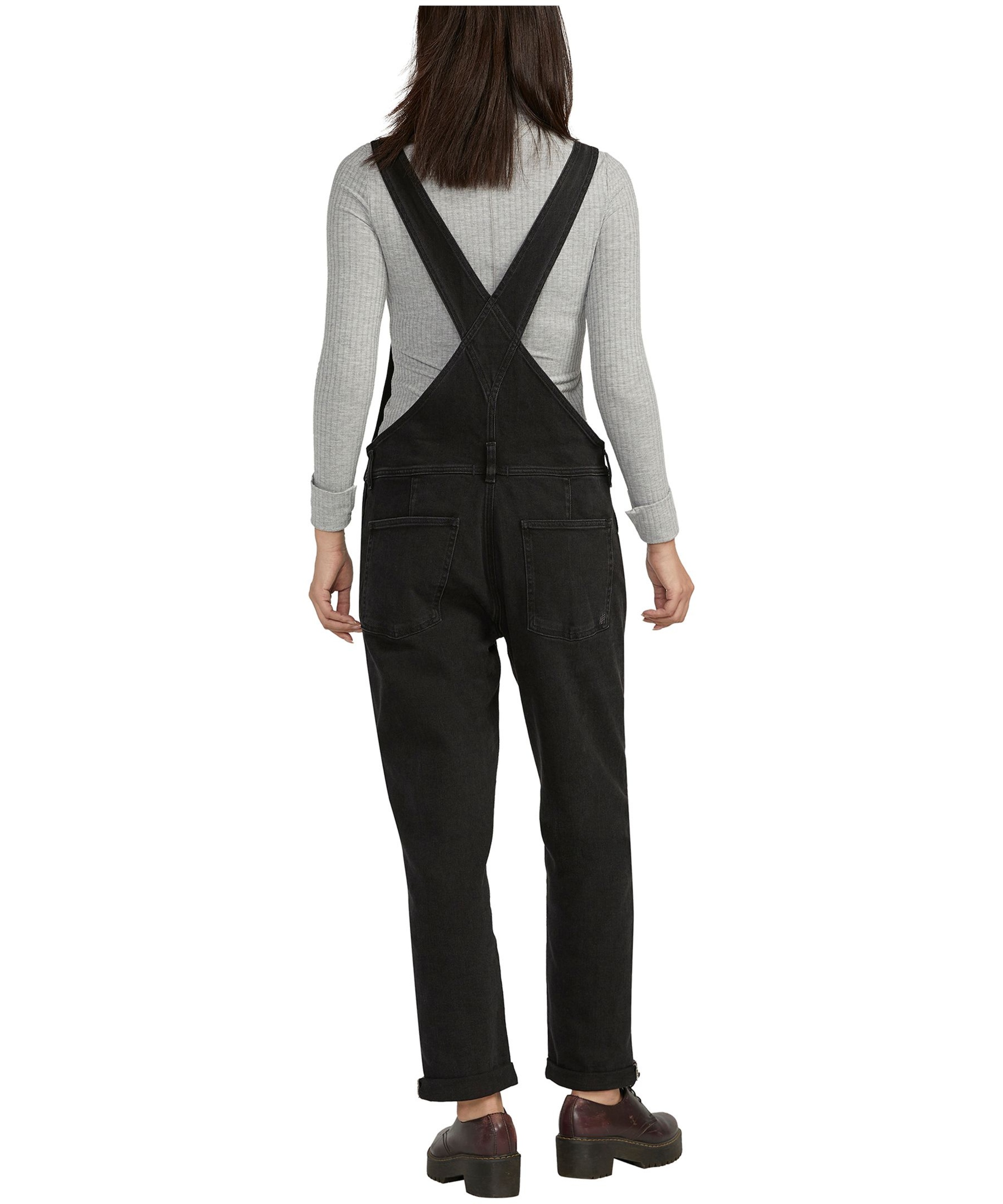 Silver Women's Baggy Fit Straight Leg Denim Overalls | Mark's