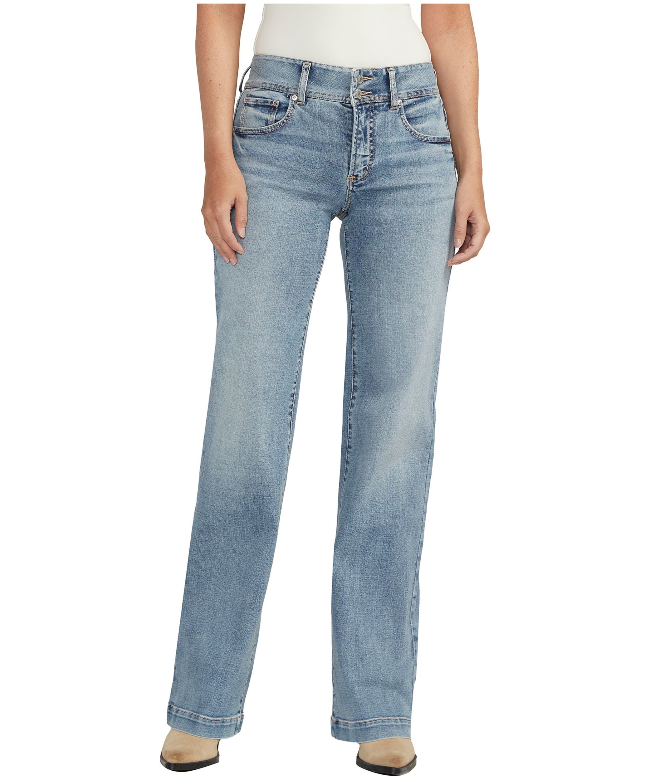 Silver Women's Suki Mid Rise Curvy Fit Trouser Jeans | Mark's