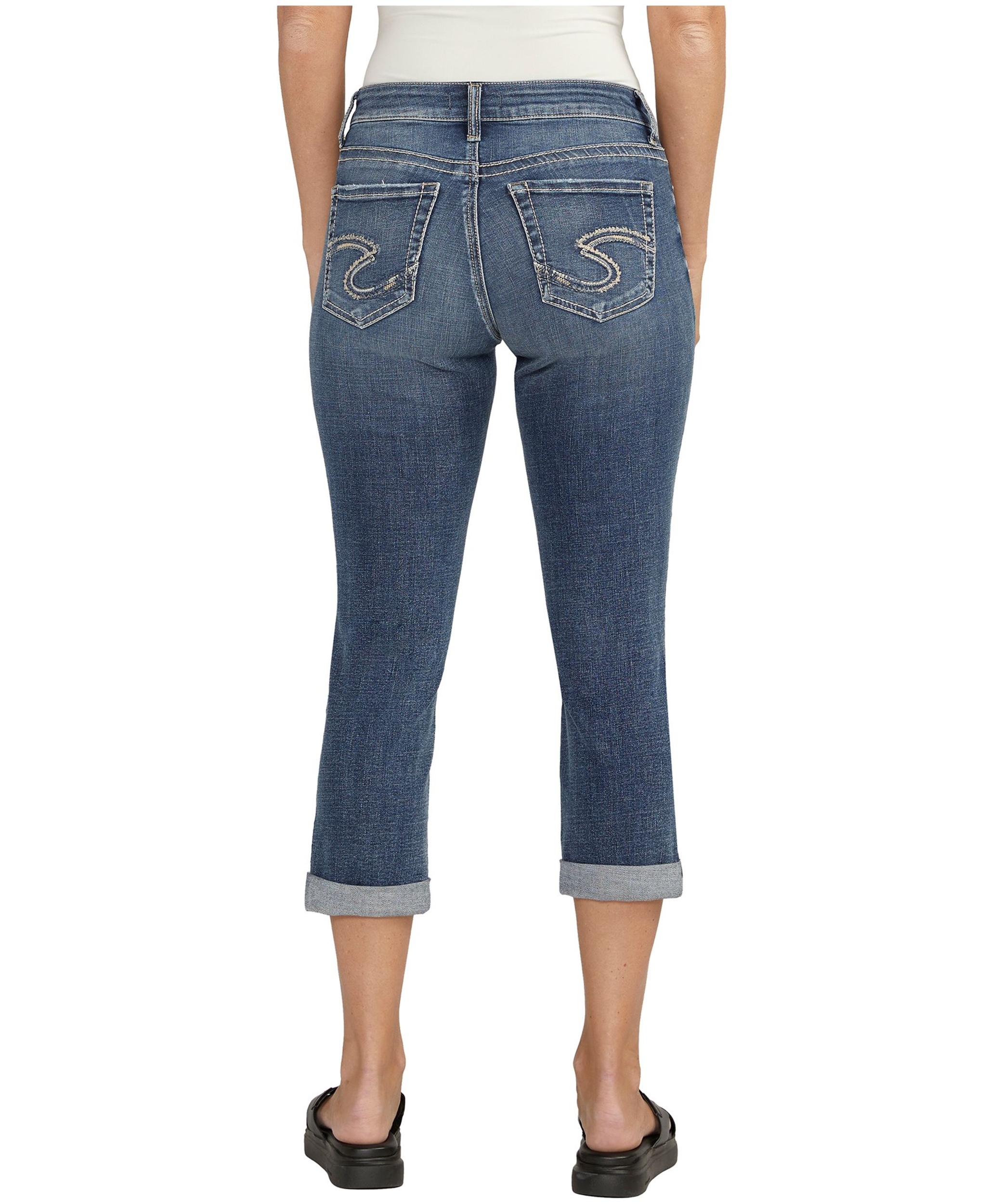 Silver Women's Elyse Mid Rise Curvy Fit Capris | Mark's