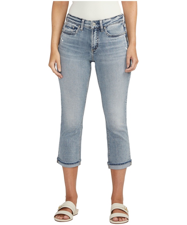 Capri à taille mi-basse qui épouse les courbes pour femmes, Suki, Silver | L’Équipeur