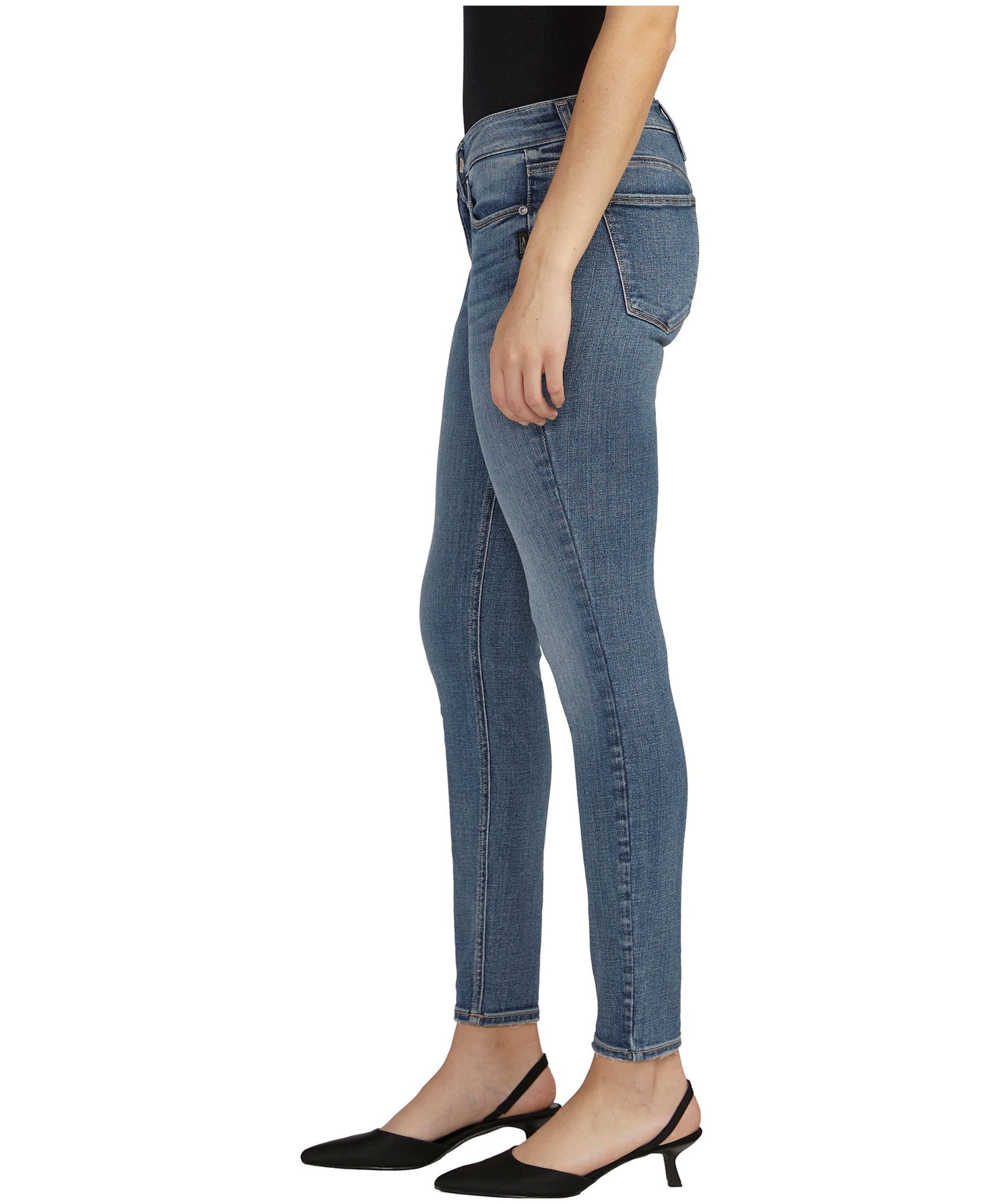 Jean moulant à taille mi-basse qui épouse les courbes pour femmes, Suki ...