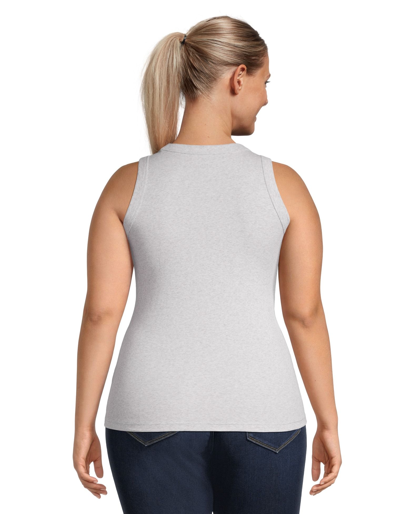 Denver Hayes Fitted High Neck Ribbed Tank Top Marks