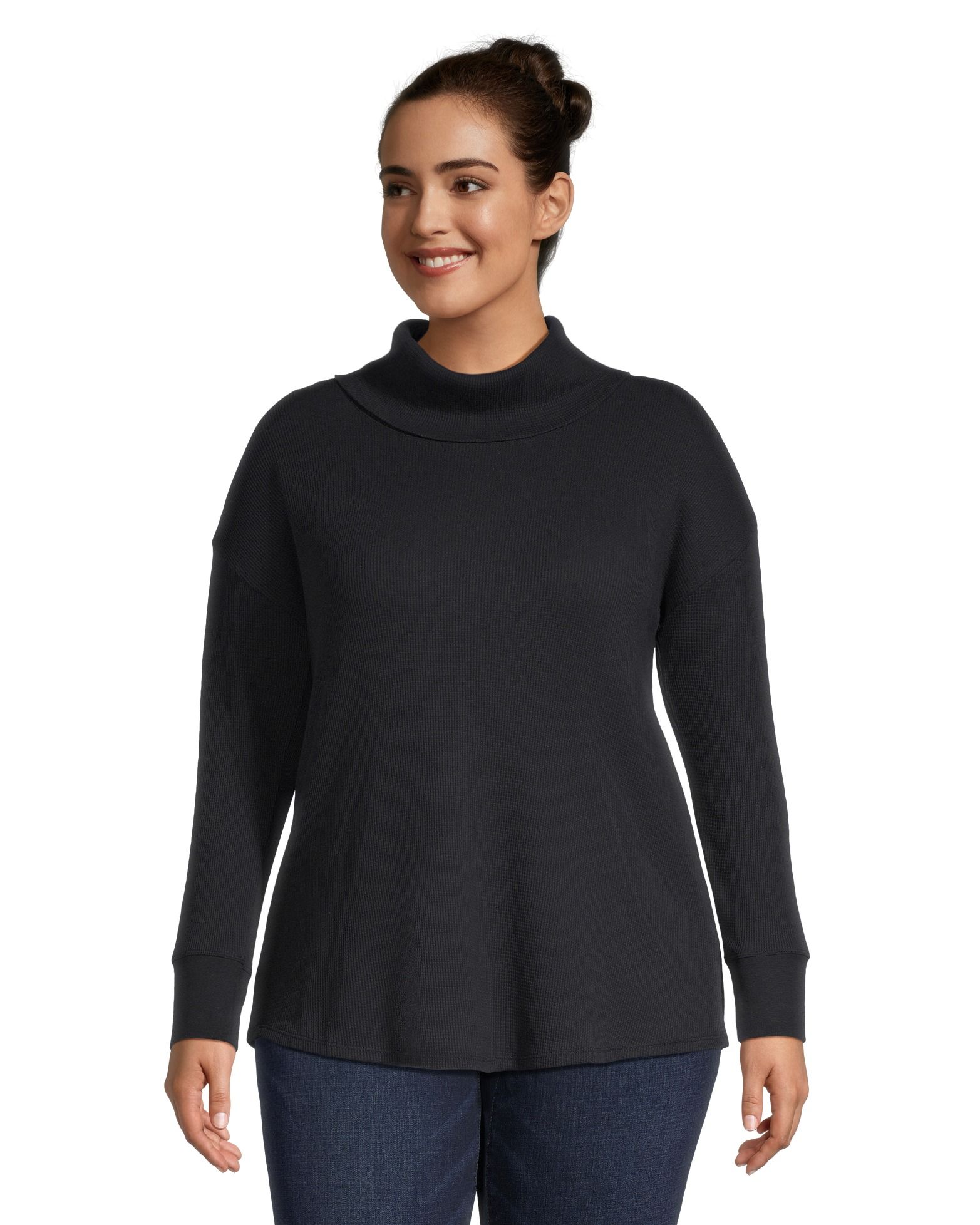 Chandail à point de brioche avec manches longues et col haut pour femmes, Denver Hayes | L’Équipeur