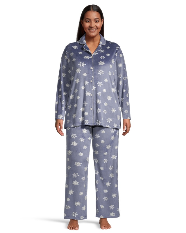 Denver Hayes Women's 2 Piece Brushed Micro Plush Pajama Set | Mark's