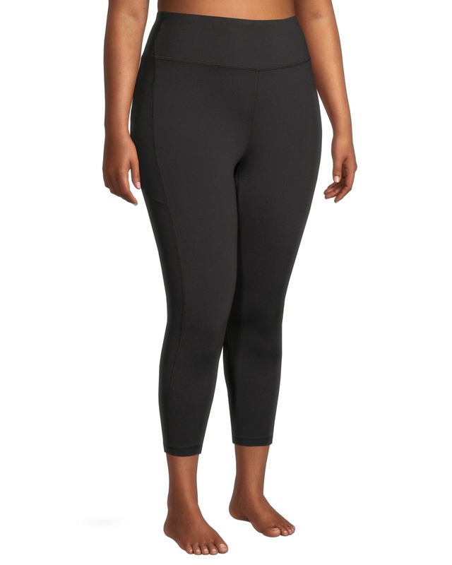 Shambhala Women's Live-In Comfort High Rise Crop Leggings with Pockets ...