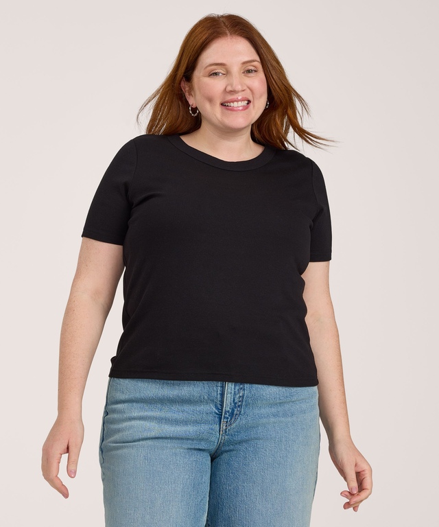 Denver Hayes Women's Short Sleeve Crew Rib T-Shirt | Mark's