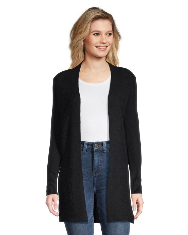 Denver Hayes Women's Novelty Stitch Open Waffle Cardigan | Marks