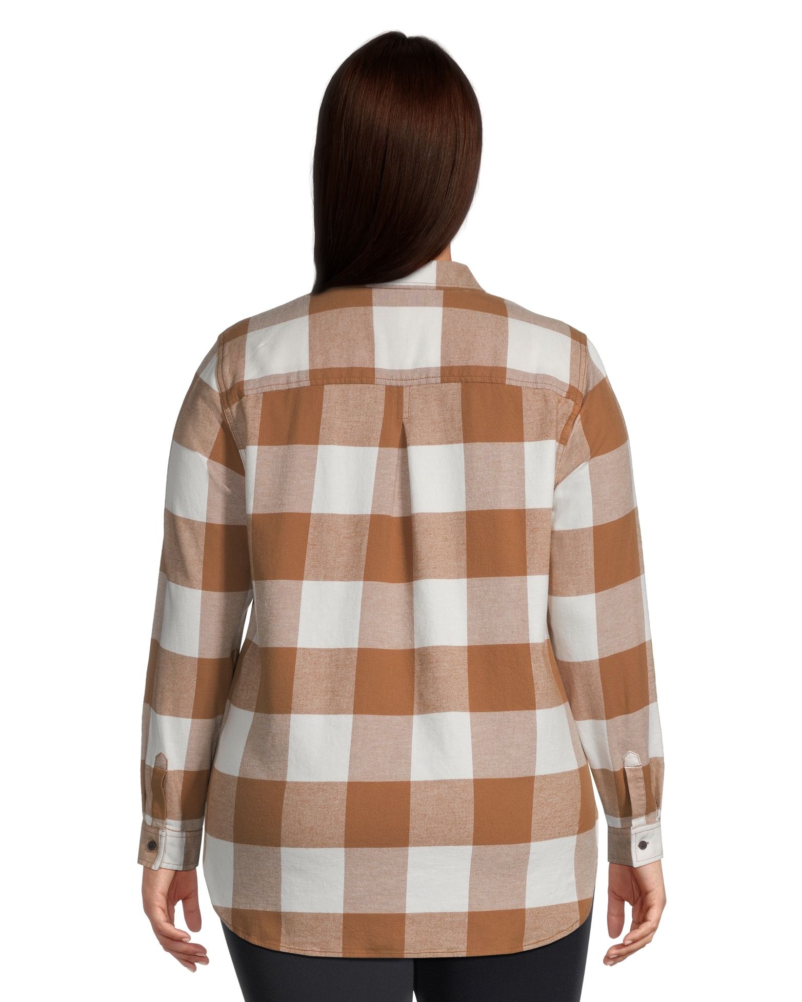 Windriver Womens Semi Fit Long Sleeve Button Up Soft Brushed Stretch