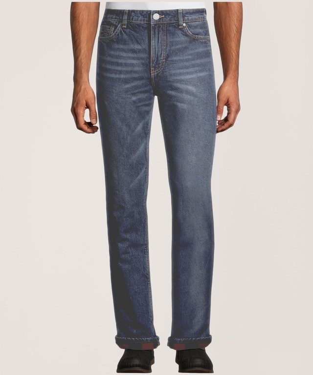 WindRiver Men's Plaid Flannel Lined T-Max® Element Straight Leg Jeans ...