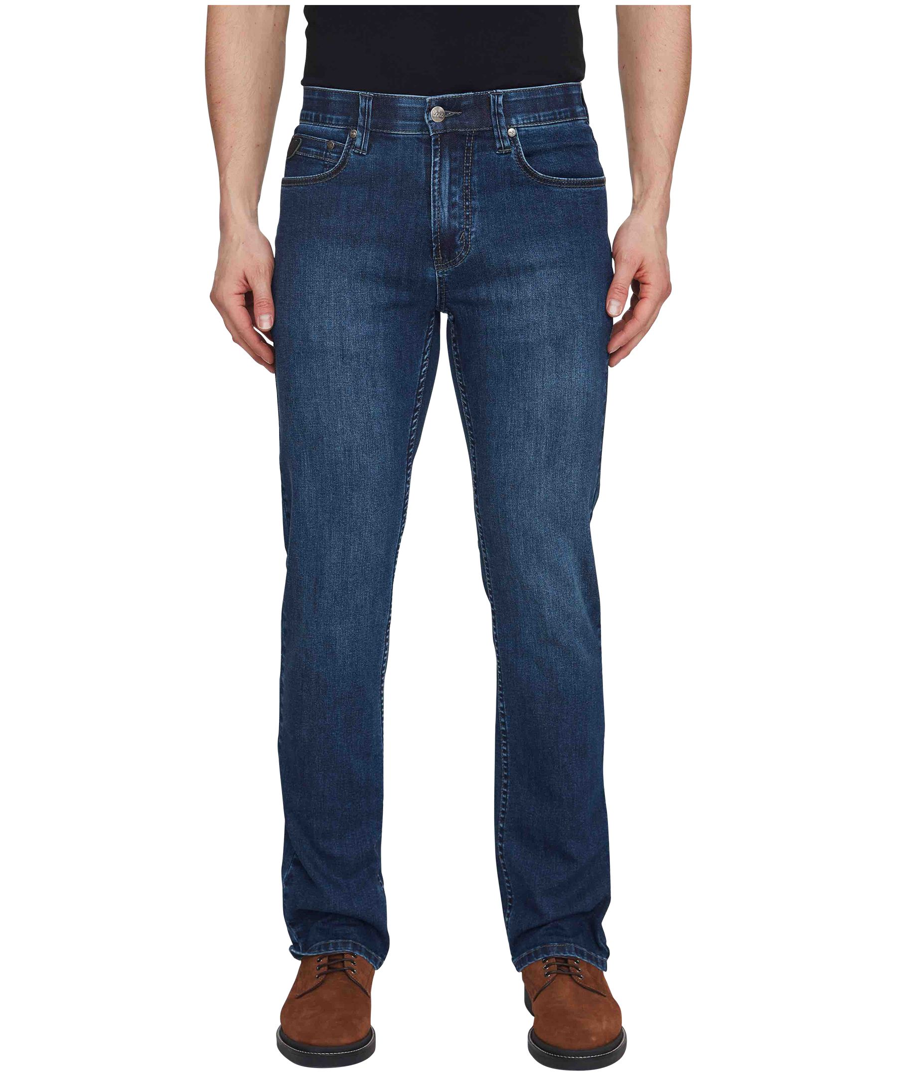 Lois Men's Brad L 5 Pocket Straight Fit Stretch Jeans - Dark Wash ...