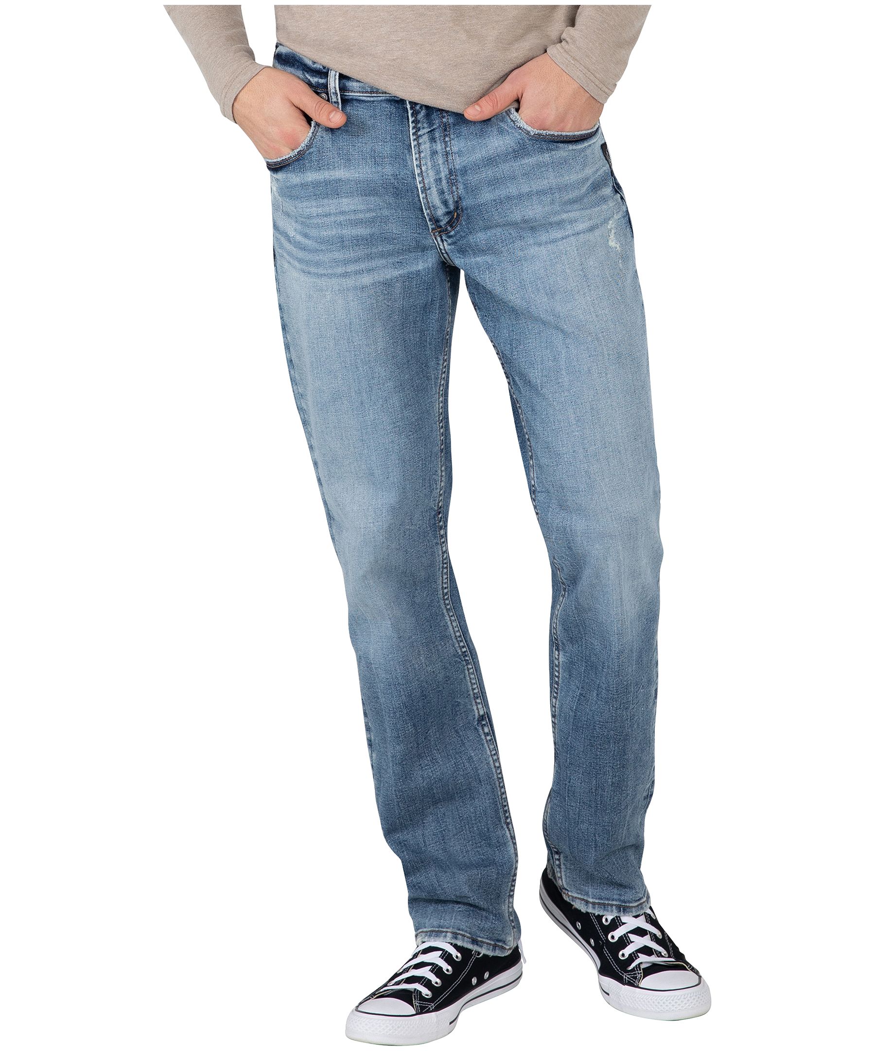 Silver Men's Machray Classic Straight Fit Ultralight Stretch Denim ...