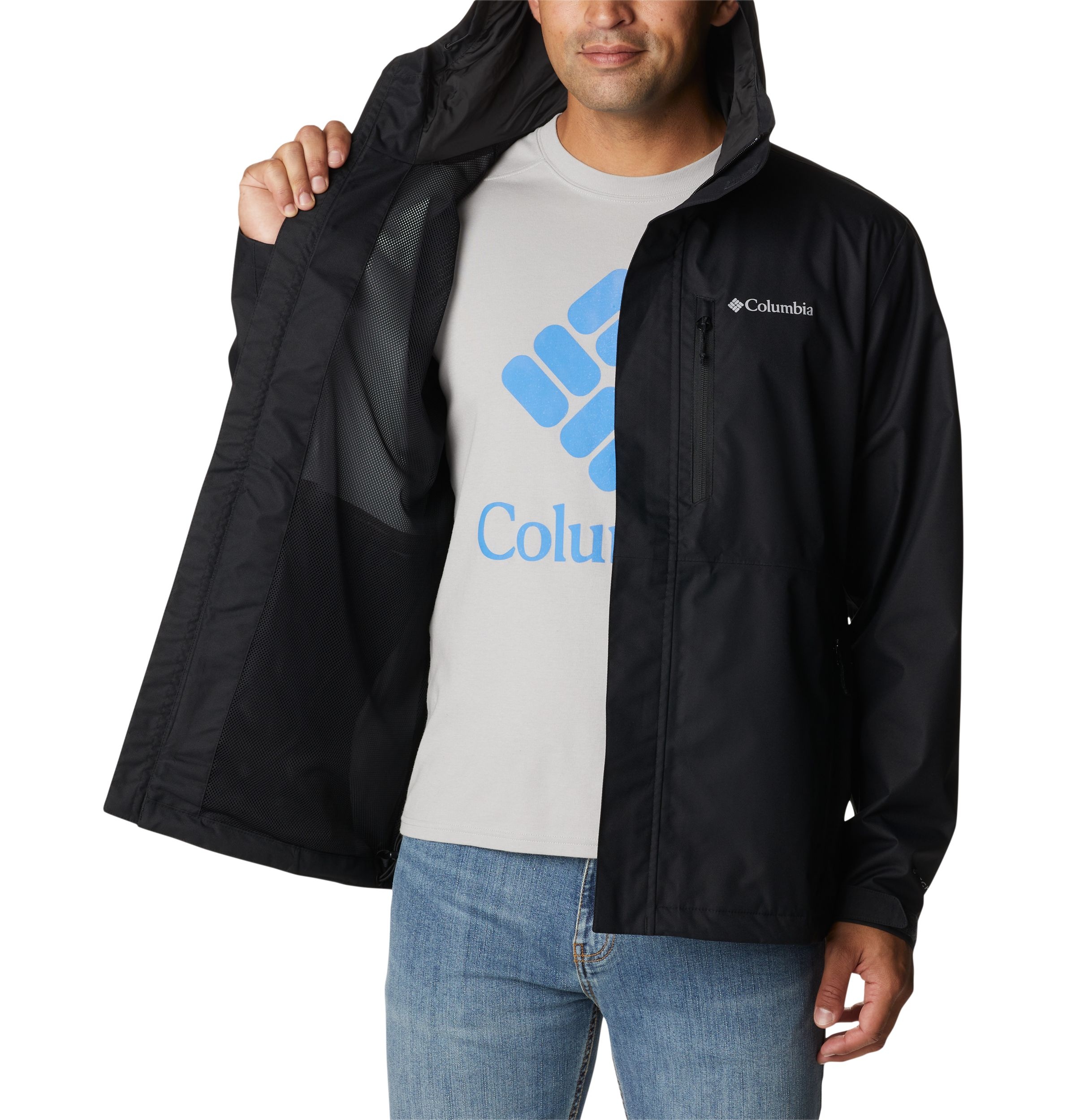 Columbia Men's Hikebound Omni-TECH™ Waterproof-Breathable Hooded Long ...