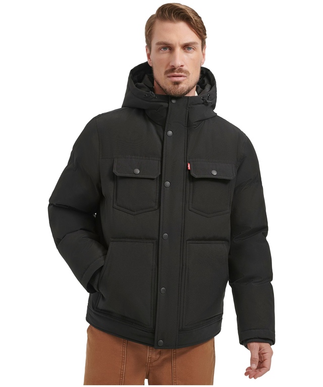 Levi's Men's Arctic Cloth 4 Pocket Waterproof-Breathable Insulated Hooded Parka Jacket | Mark's