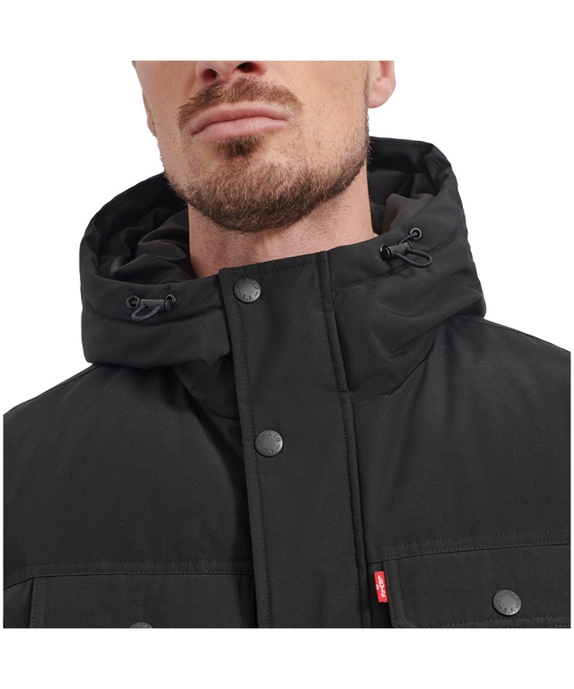Levi's Men's Arctic Cloth 4 Pocket Waterproof-Breathable Insulated Hooded Parka Jacket | Mark's