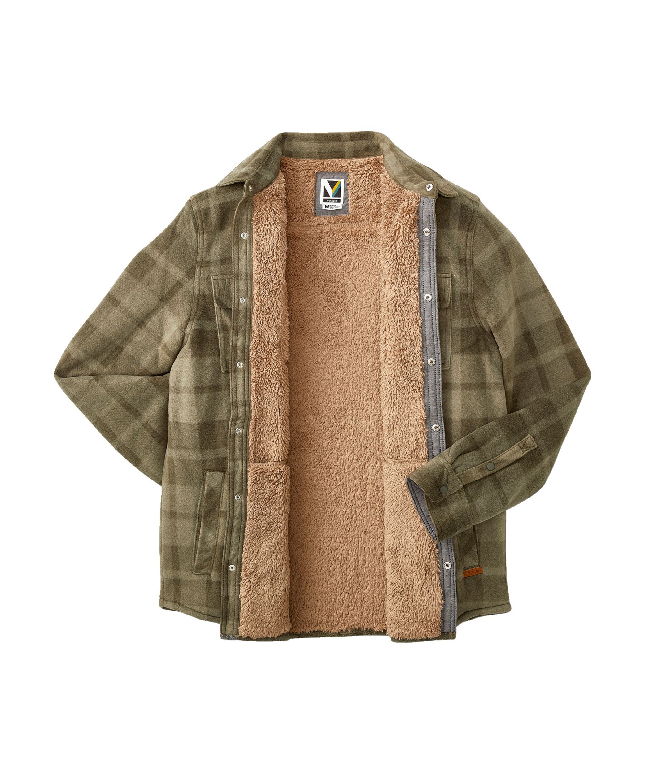 Voyager Men's Sherpa Lined Fleece Shacket | Marks