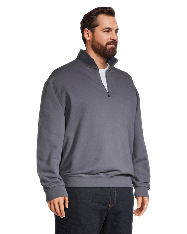 WindRiver Men's Original Fleece Quarter Zip Mock Neck Comfort Fit ...