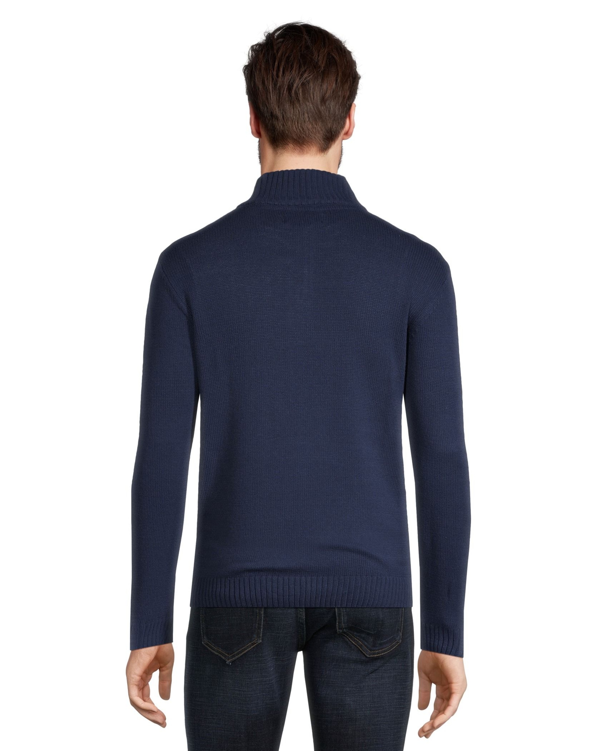 Method Men's Festive Quarter Zip Mockneck Sweater | Mark's