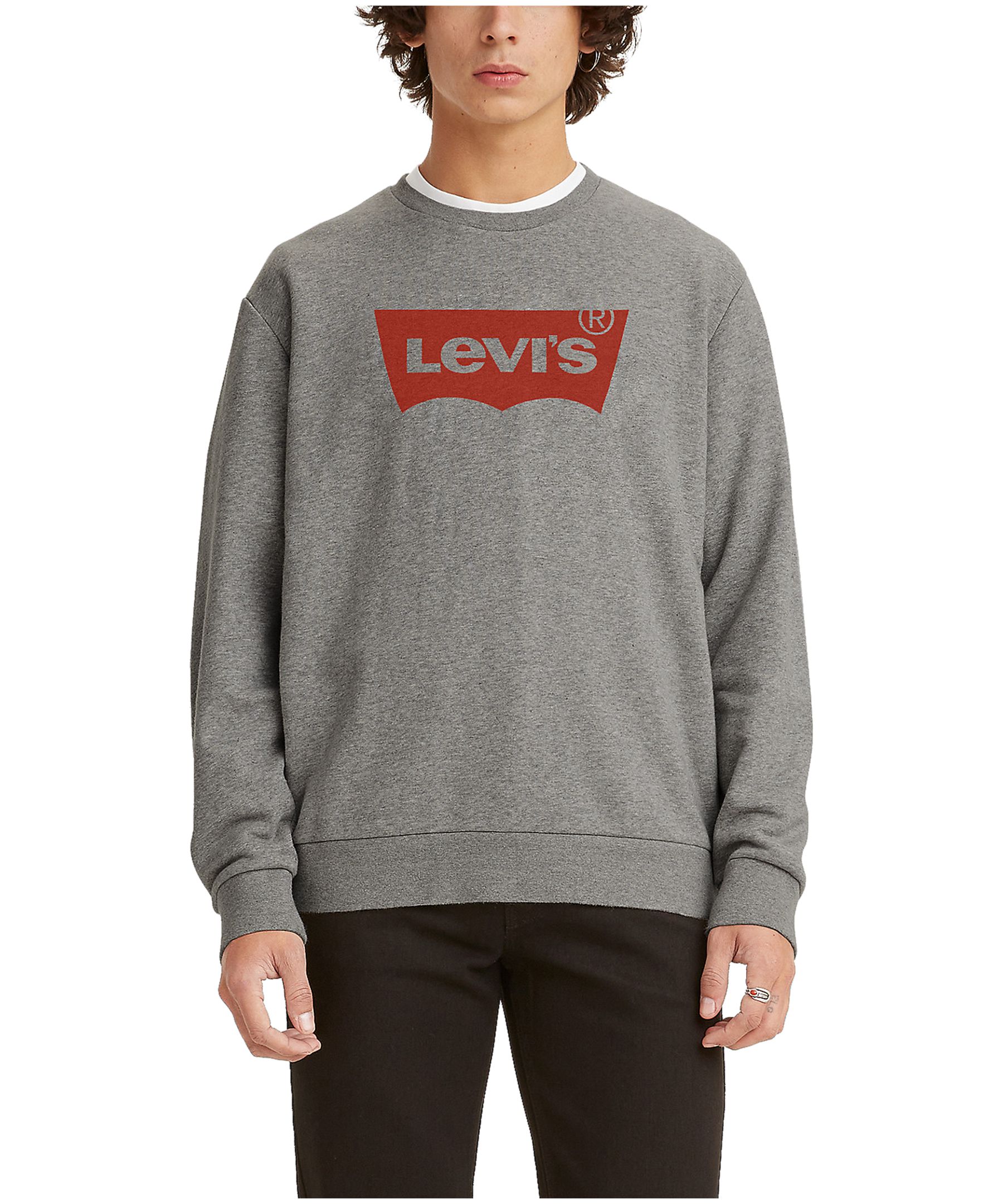 Levi's Men's Everyday Essentials Fleece Batwing Logo Crewneck ...