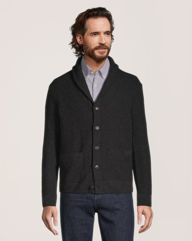 Denver Hayes Men's Moss Stitch Cardigan Sweater | Mark's