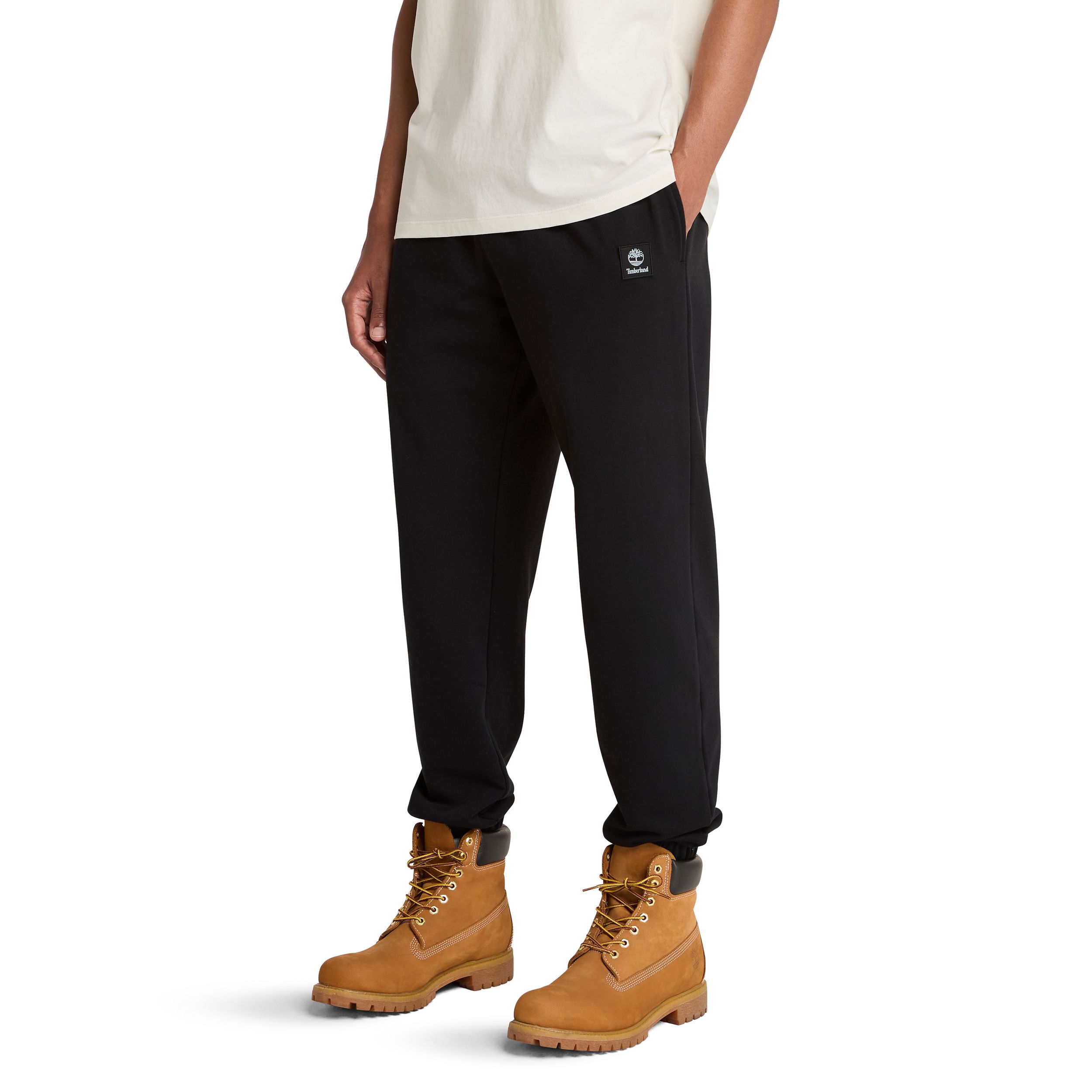 Pantalon de jogging en molleton avec écusson tissé pour hommes ...