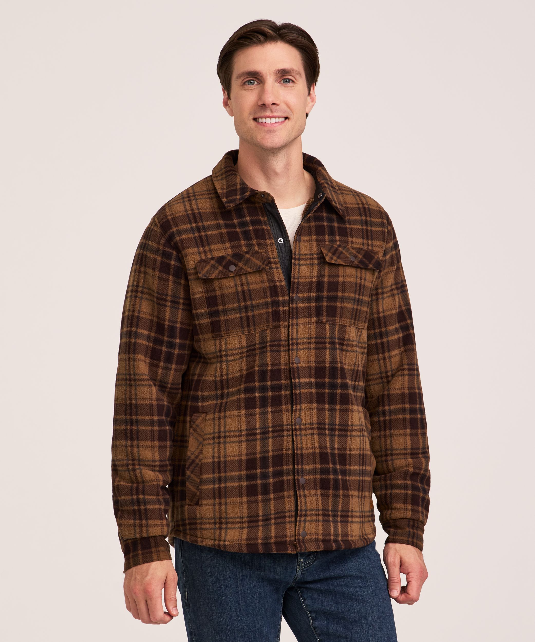 Veste-chemise doublée en sherpa avec T-Max Heat pour hommes, WindRiver ...