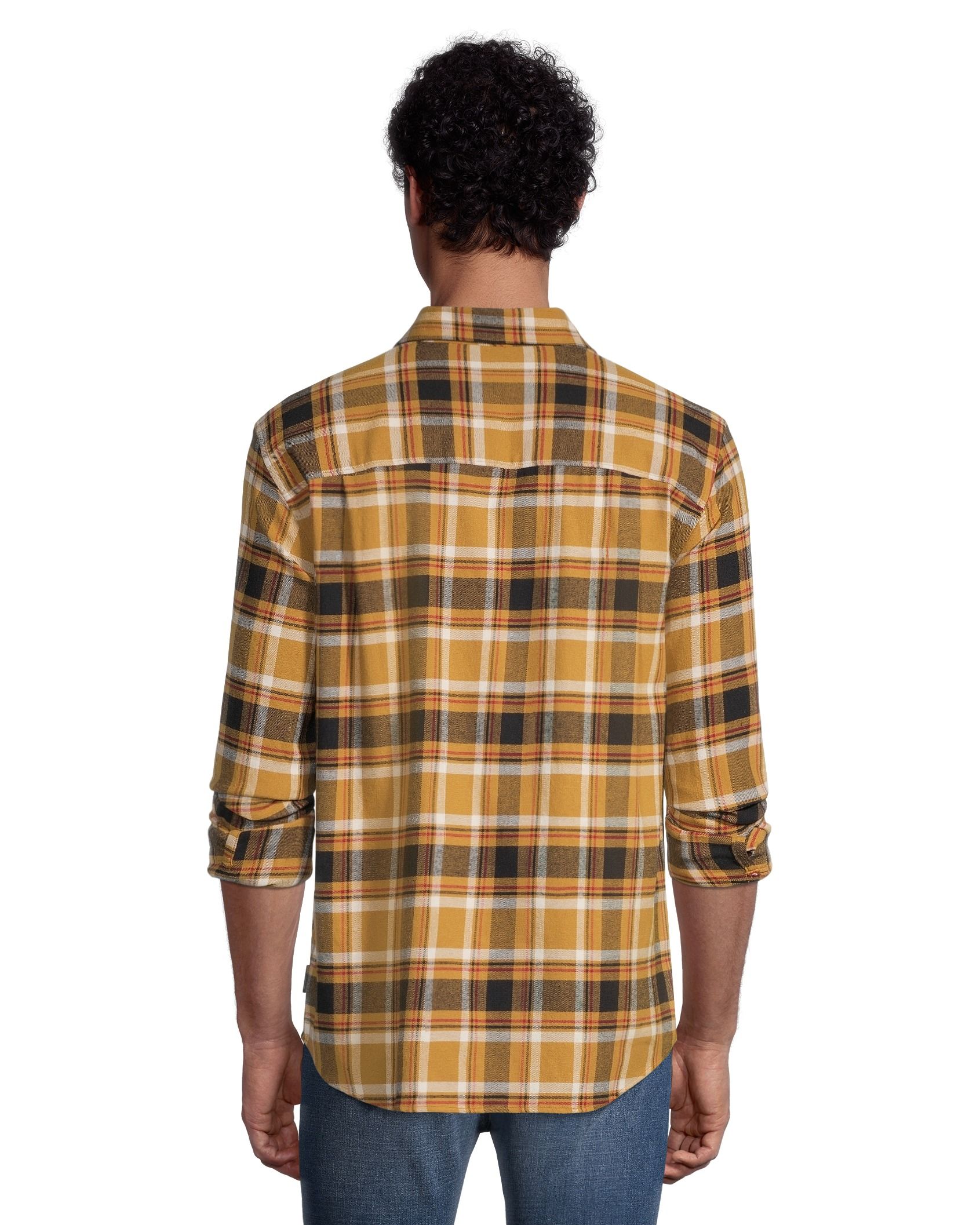 WindRiver Men's Stretch Regular Fit Basic Flannel Shirt | Marks