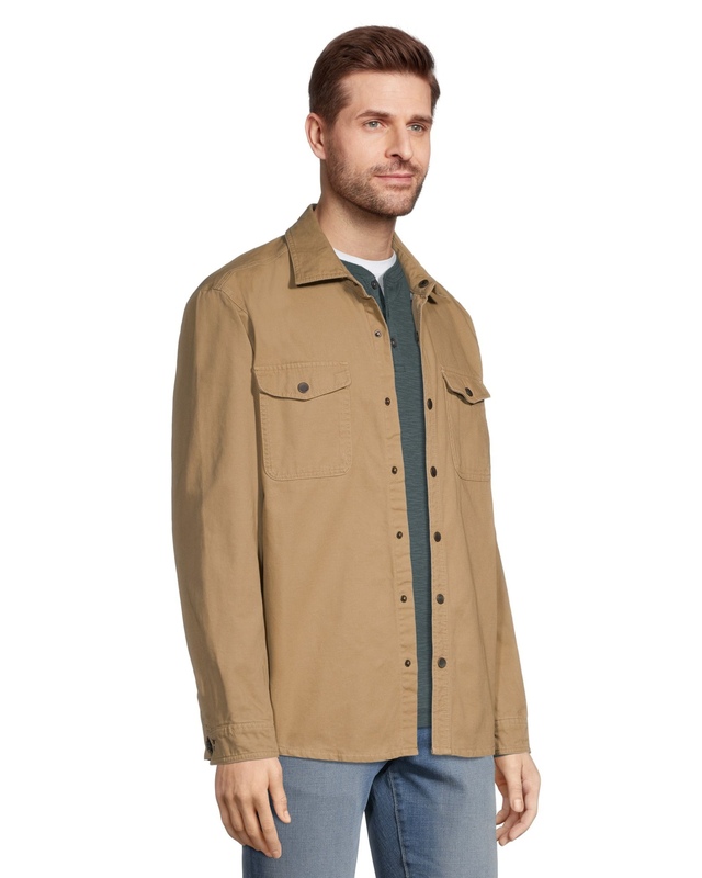Boston Traders Men's Flannel Lined Cotton Canvas Shacket | Mark's