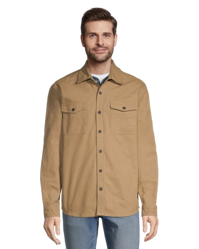 Boston Traders Men's Flannel Lined Cotton Canvas Shacket | Mark's