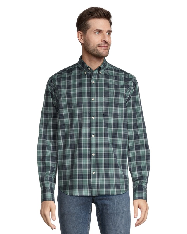 Denver Hayes Plaid Sport Casual Classic Fit Long Sleeve Shirt | Mark's
