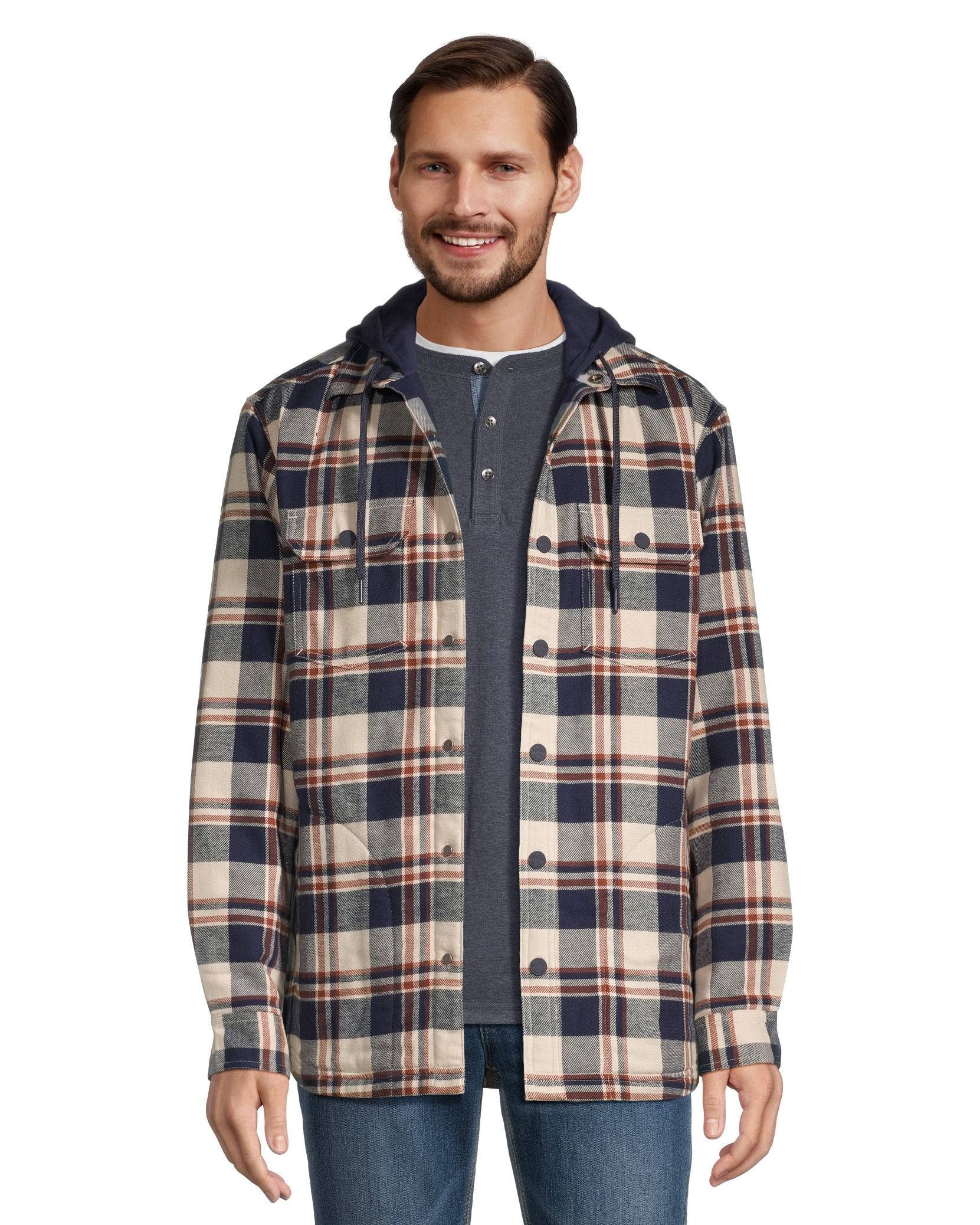 WindRiver Men's HyperDri® HD1 T-Max Hooded Flannel Shacket | Mark's