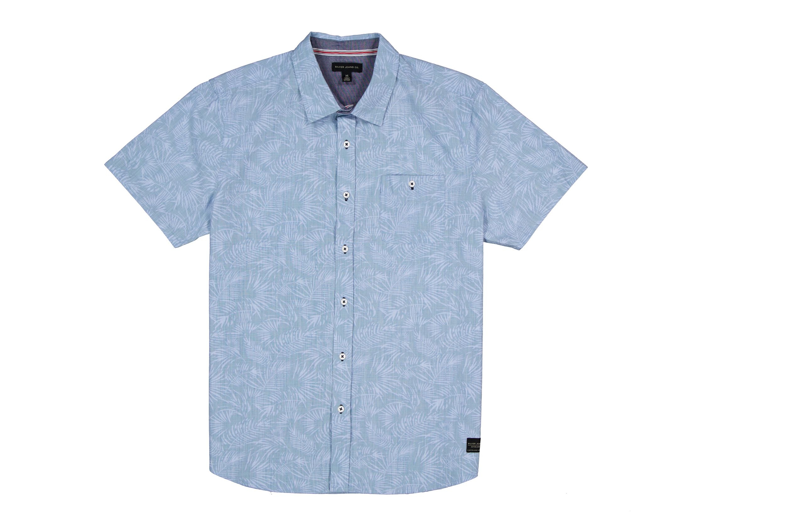 Chemise tissée à imprimé intégral pour hommes, Silver | L’Équipeur