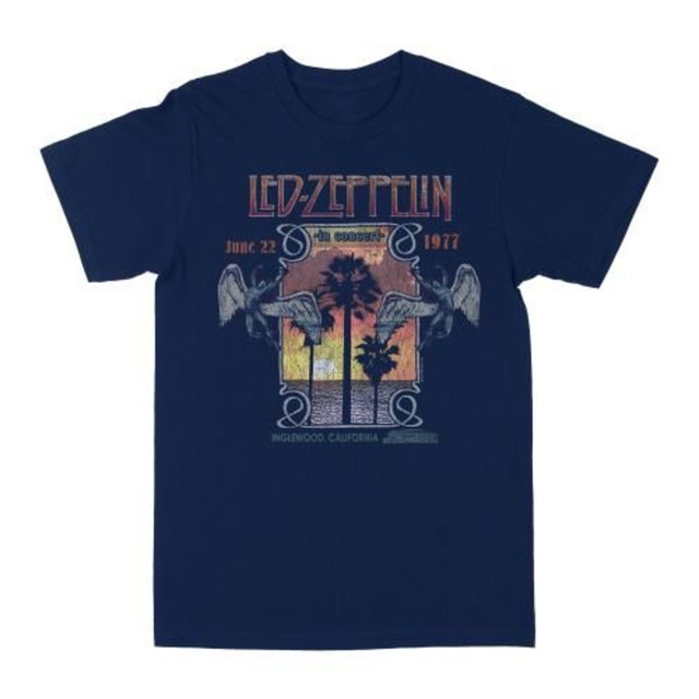 T-shirt graphique rétro pour hommes, Led Zeppelin Inglewood, Logo T ...