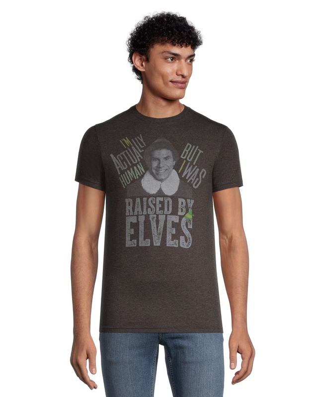 Logo T-Shirts Men's Holiday Raised By Elves Graphic T Shirt | Mark's