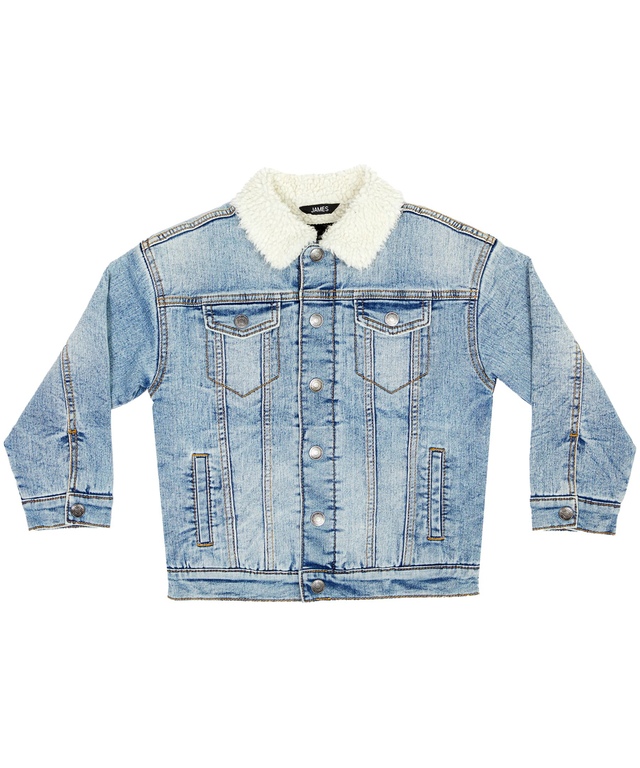 Silver Youth Boy's Sherpa Lined Trucker Jean Jacket | Mark's