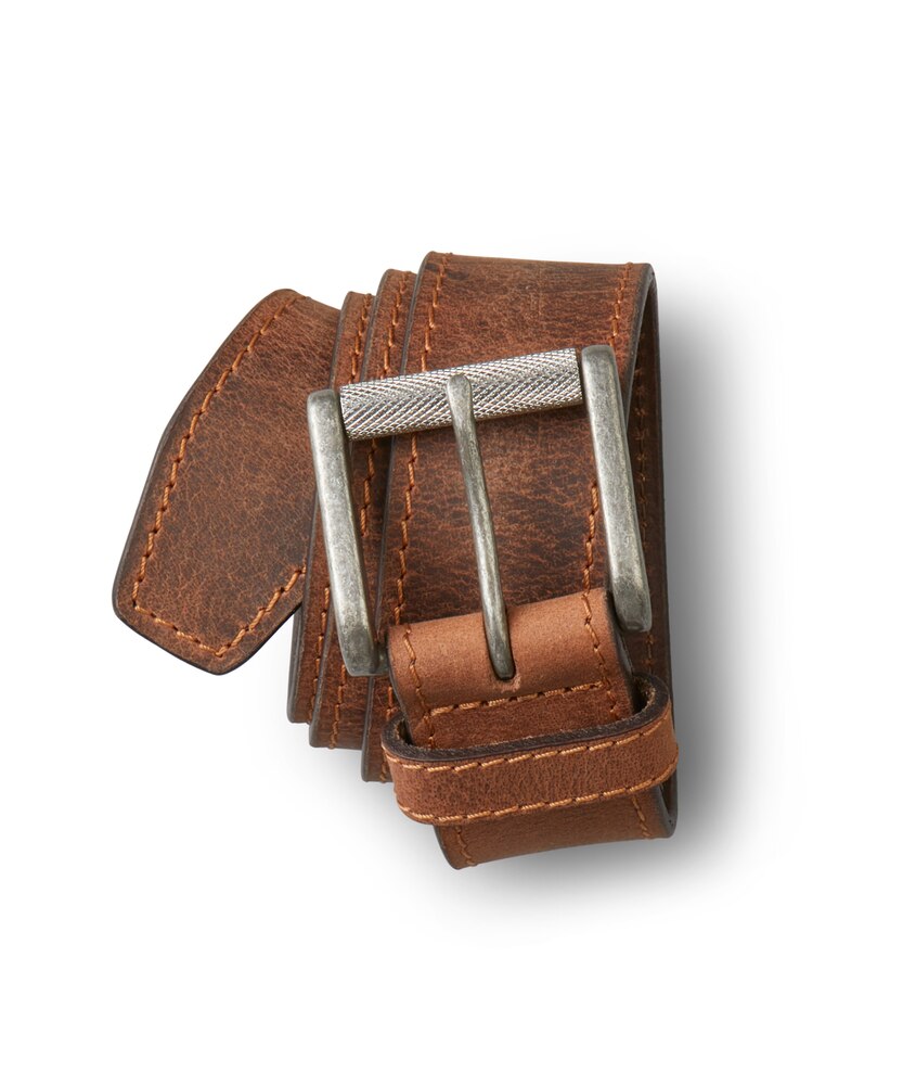 Denver Hayes Men's Full Grain Buffalo Leather Distressed Belt | Marks