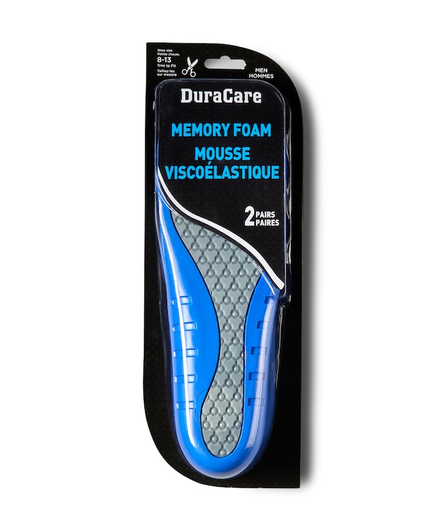 Semelles intérieures en mousse viscoélastique DuraCare, paquet de 2 ...