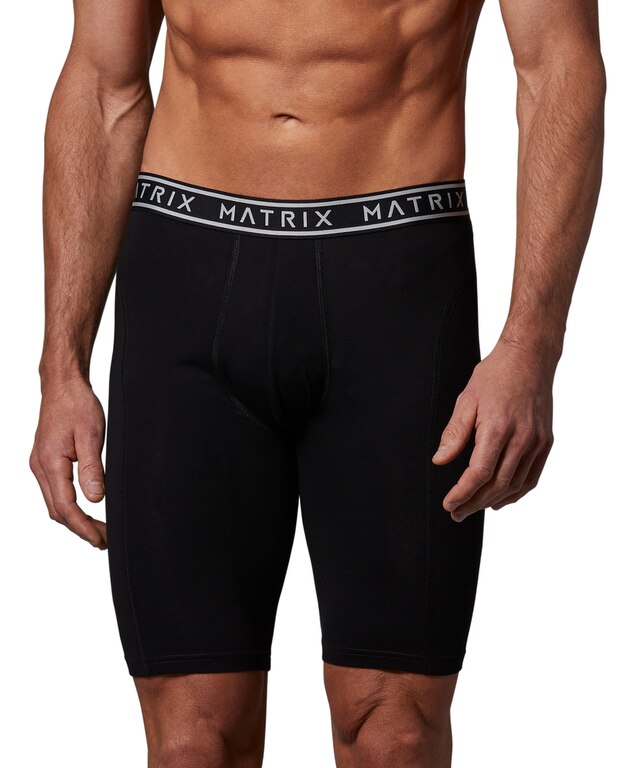 Matrix Men's 2 Pack Cotton Stretch Long Boxer Briefs Underwear | Marks