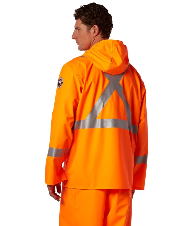 Helly Hansen Workwear Men's Stretch Hi Vis PU Rain Jacket | Marks